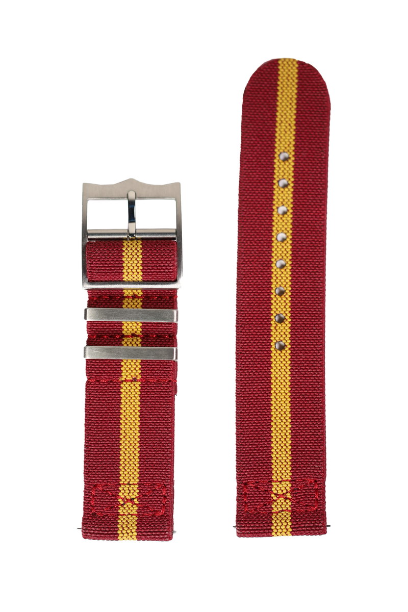 [Quick Release] ElastoFlex - Burgundy Red / Yellow – STRAPIFY