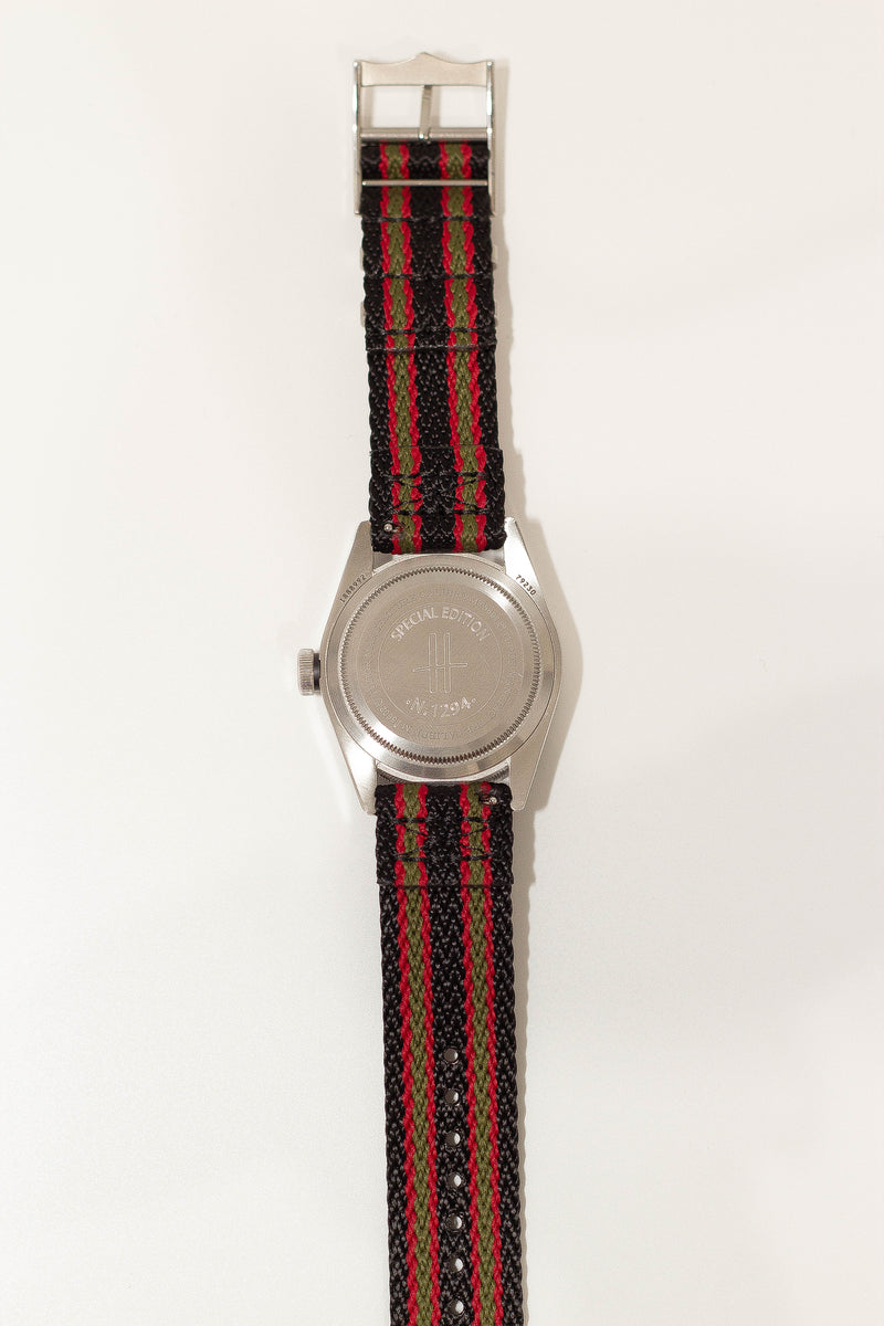 [Quick Release] Sharktooth Militex - Black / Red / Green Watch Strap – STRAPIFY