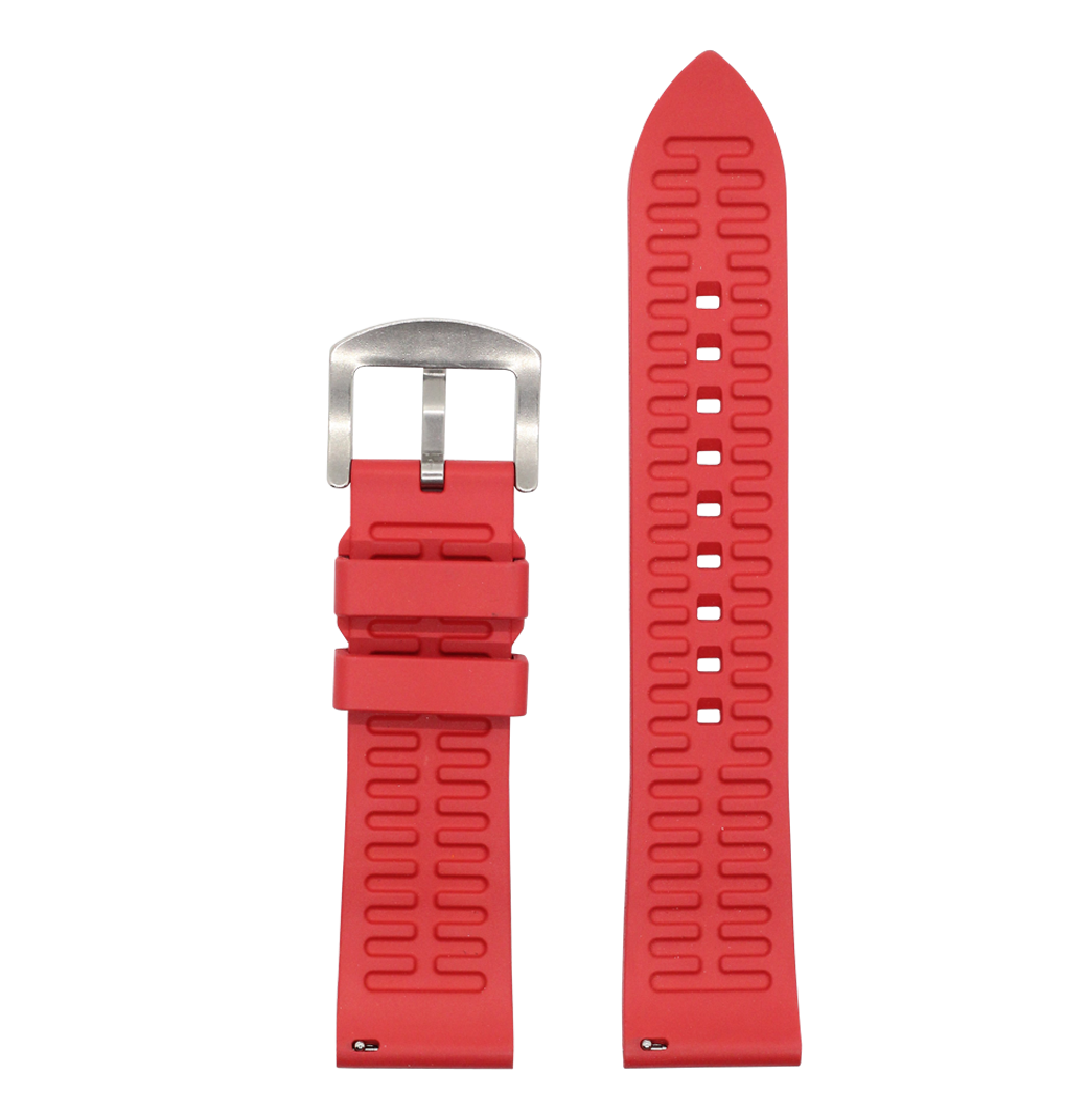 [Quick Release] King Flexi FKM Rubber - Red Watch Strap – STRAPIFY