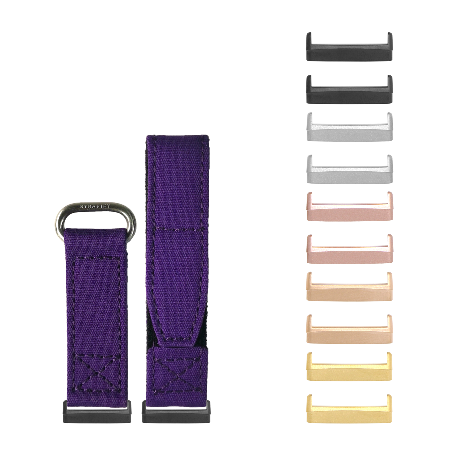 [Fitbit Versa 3 & 4/Sense 1 & 2] Military Velcro - Purple