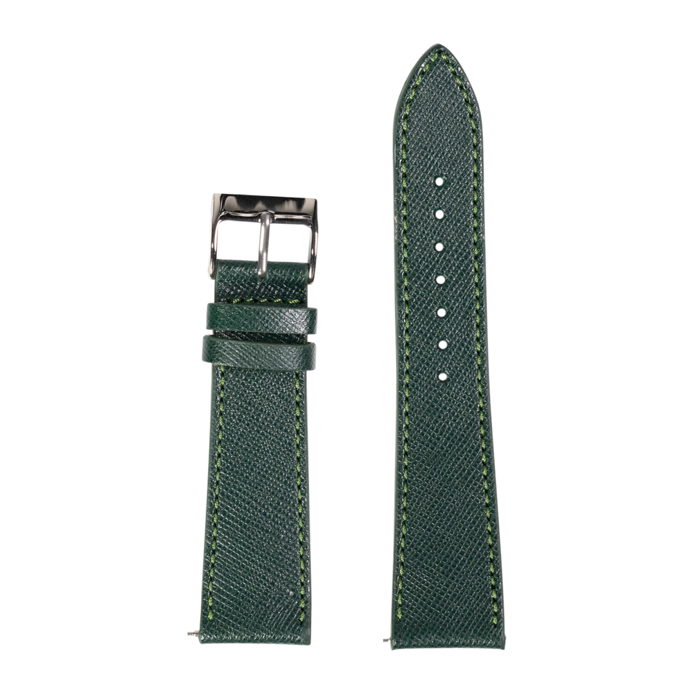 [Galaxy Watch 8/Ultra] Saffiano Leather - Forest Green