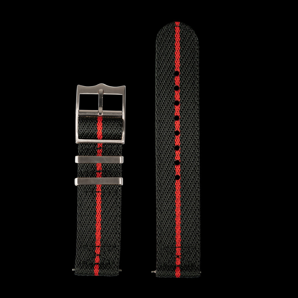 [Quick Release] Cross Militex - Black and Red Stripe – STRAPIFY