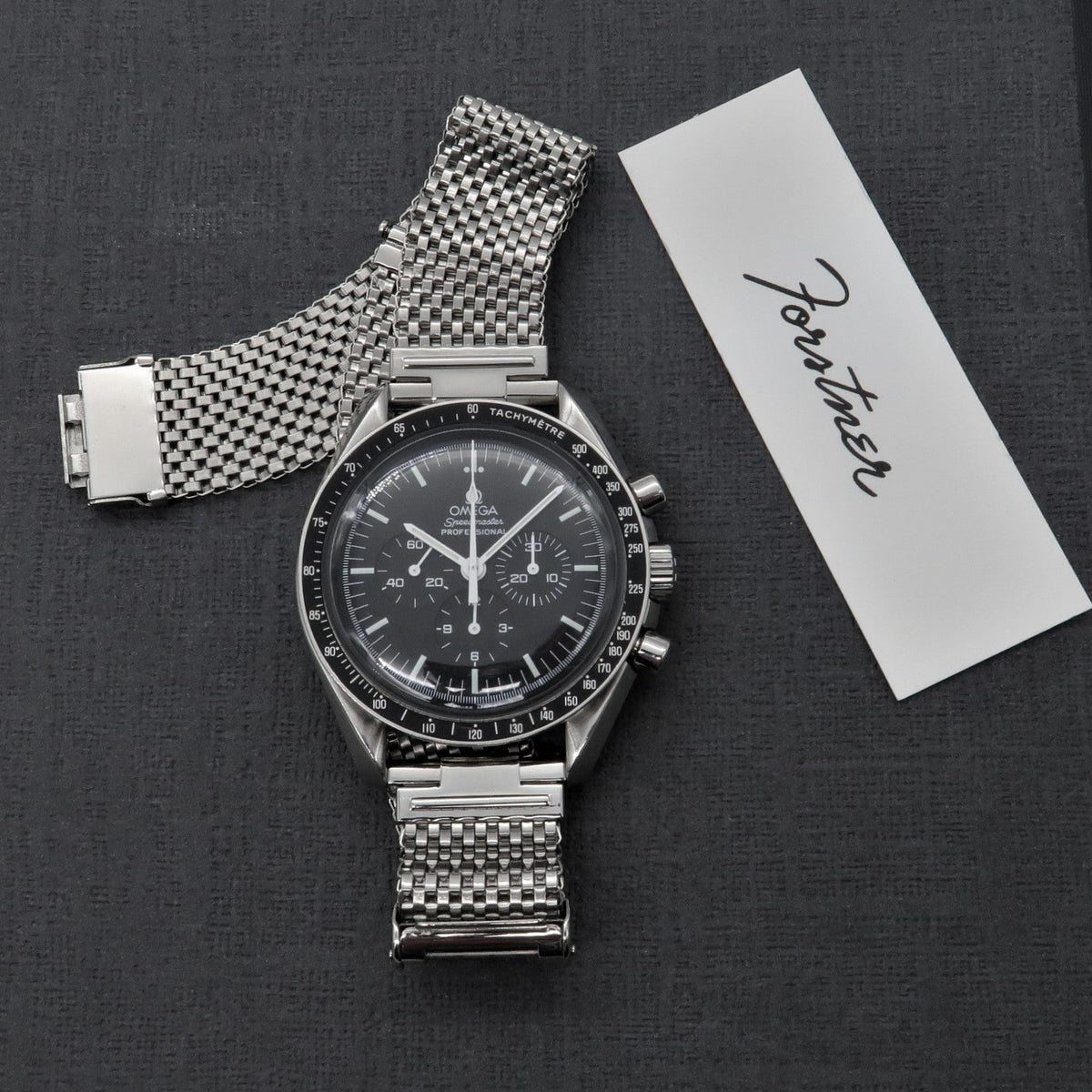 [Forstner] Wide Version Komfit "JB" Mesh Watch Bracelet with Straight ...